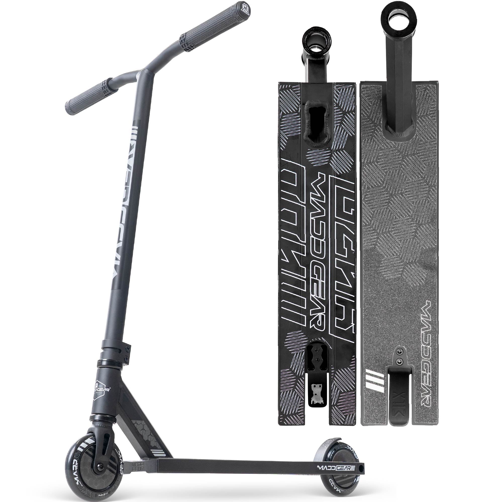 MG3 Zen Pro Scooter- Black / Black – Madd Gear